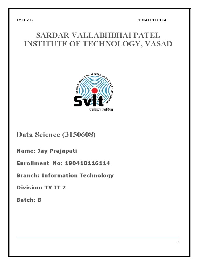 Data Science GTU SEM 5 | PDF | Command Line Interface | Programming