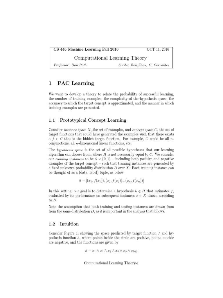 Computational Learning Theory | PDF | Mathematics | Applied Mathematics