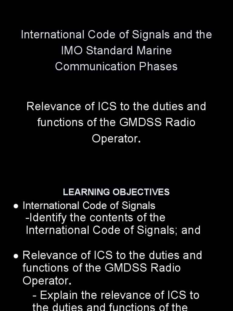 International Code of Signals Overview | PDF | Wireless | Radio
