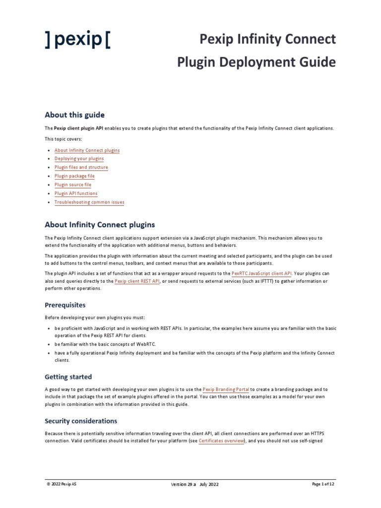 Pexip Infinity Connect Plugin Deployment Guide | PDF | Public Key ...