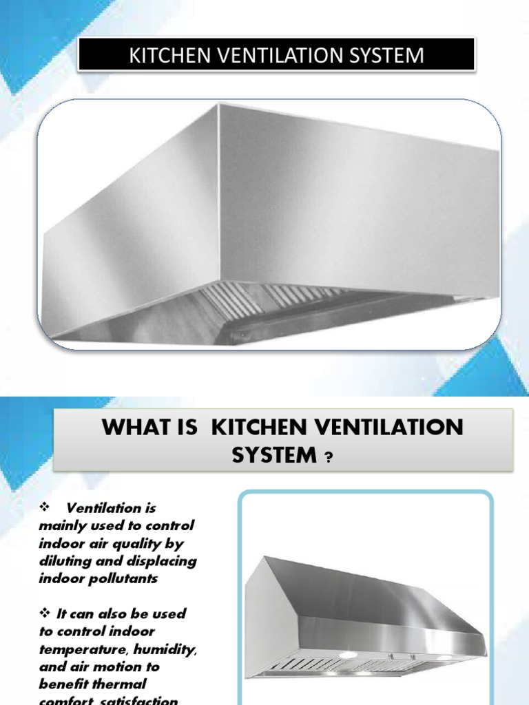 Kitchen Ventilation System Overview | PDF