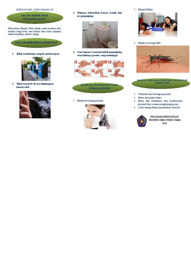 Leaflet Kebersihan Lingkungan RS | PDF
