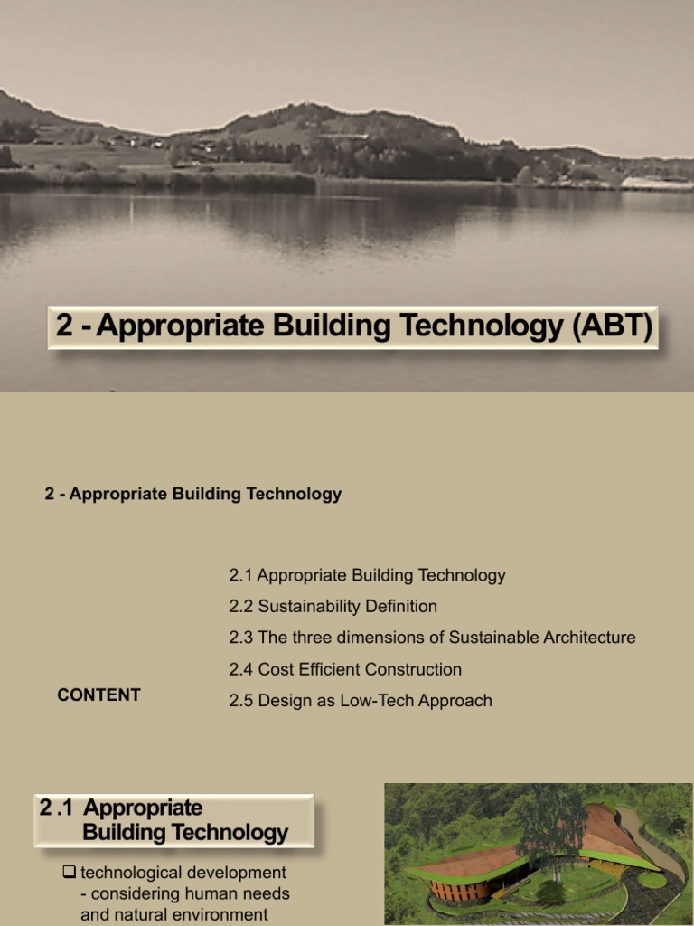 Sustainable Building Technology Guide | PDF | Sustainability ...