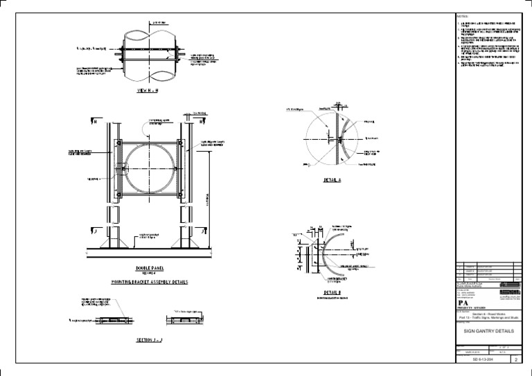 SD 6-13-204 Rev 2 Sign Gantry Details (2 of 2) | PDF