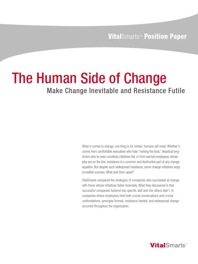Human Side of Change | PDF | Six Sigma | Leadership