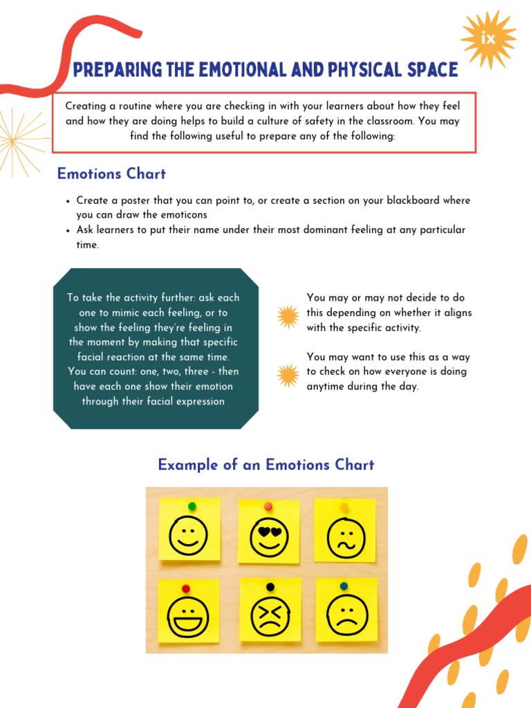 Preparing The Emotional and Physical Space: Emotions Chart | PDF ...