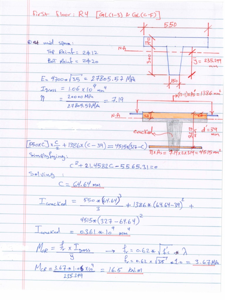 Long-Term Deflection Calculation | PDF