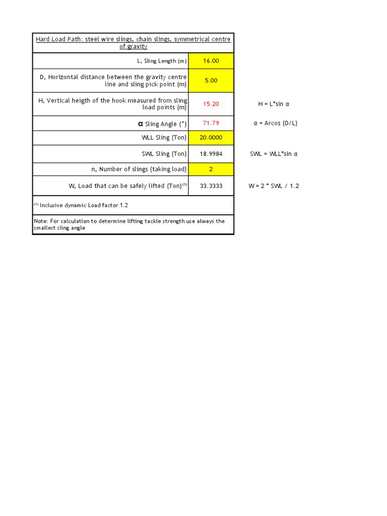 03 Sling Angles Type 2 Hard Load Path Rev 01 | PDF | Science & Mathematics