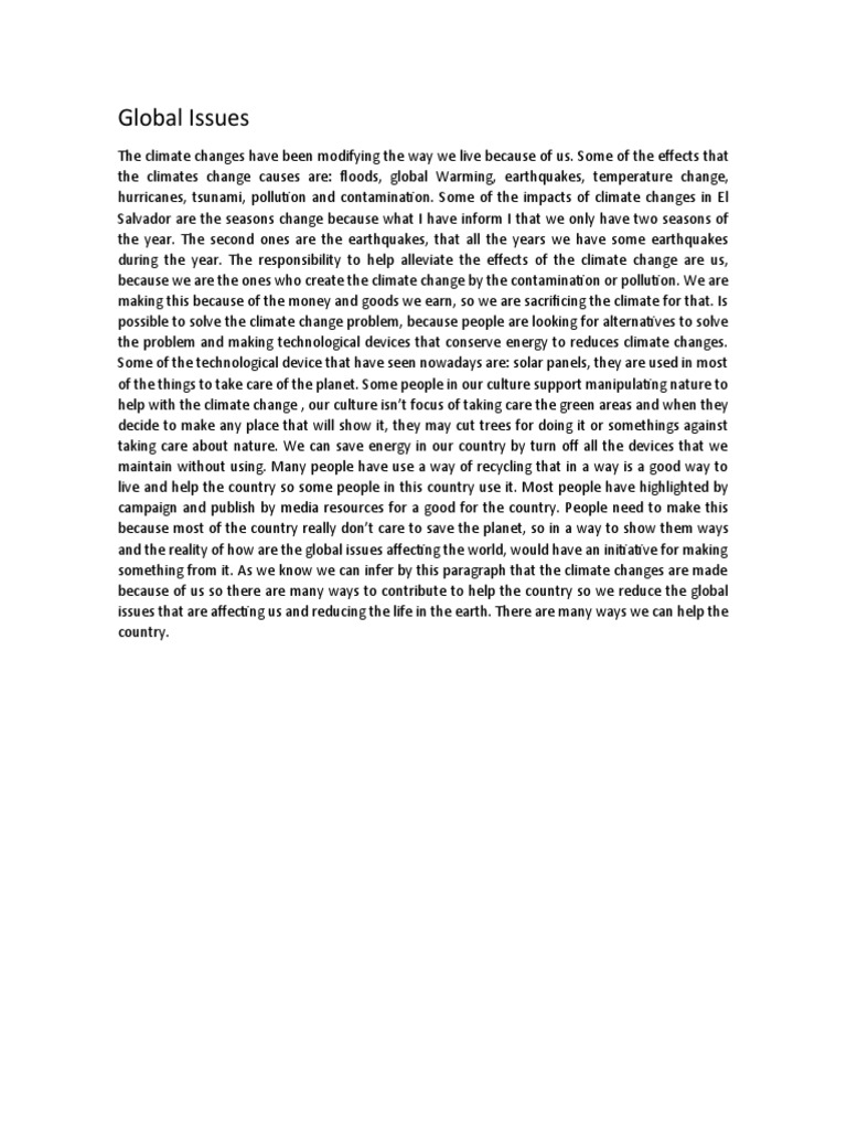 Global Issues | PDF | Science & Mathematics