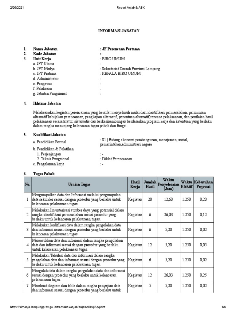 JF Perencana Pertama | PDF