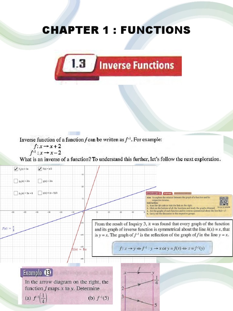 Chapter 1: Functions | PDF