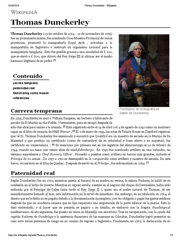 Thomas Dunckerley | PDF | Masonería