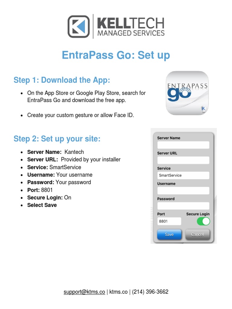 Entrapass Go: Set Up: Step 1: Download The App | PDF | User (Computing ...