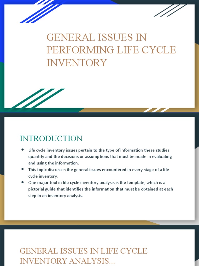 Life Cycle Inventory Analysis Issues | PDF | Life Cycle Assessment ...