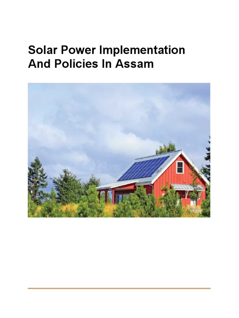 Project Report - SOLAR - NE INDIA ASSAM | PDF | Solar Power | Photovoltaics