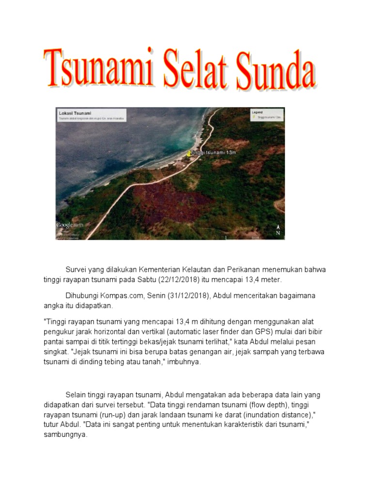 Tsunami Selat Sunda | PDF