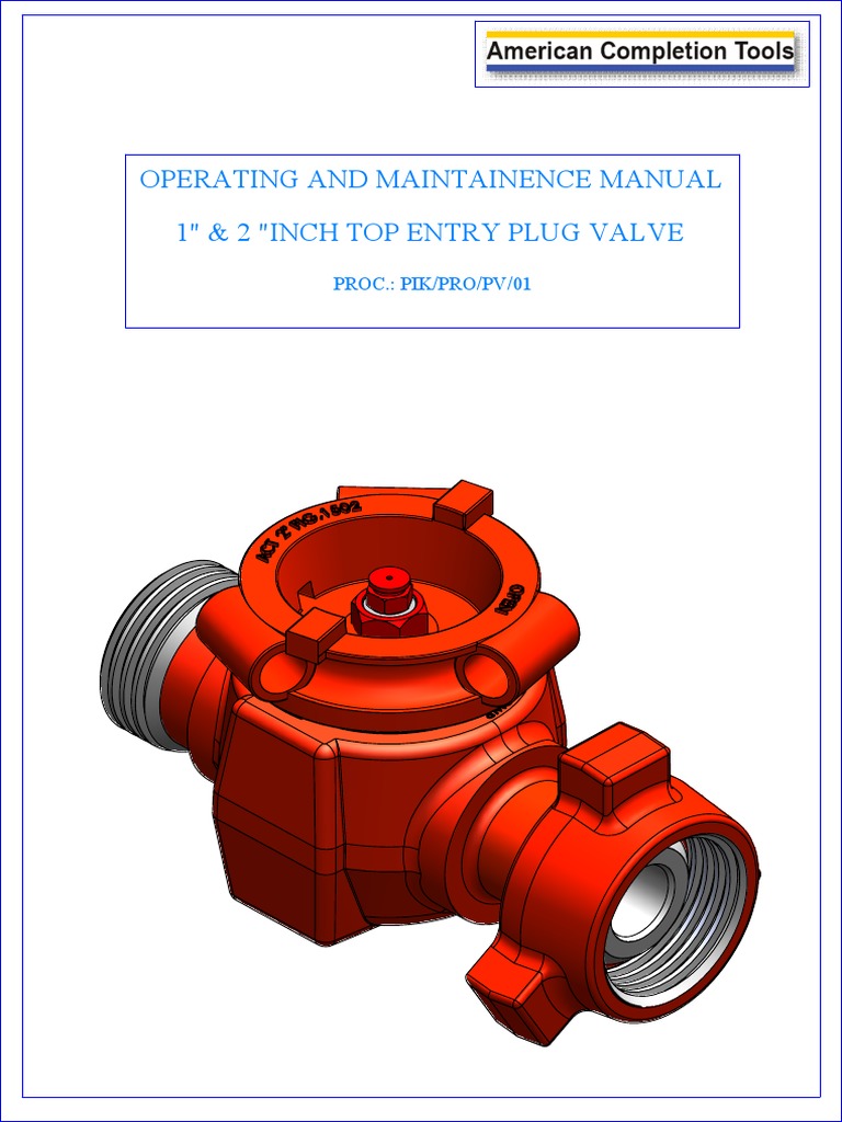 ACT-Plug Valve Manual (FMC) | Download Free PDF | Valve | Electrical ...