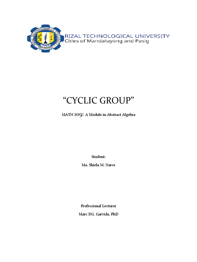 Exploring the Fundamental Properties and Examples of Cyclic Groups | PDF | Group (Mathematics ...