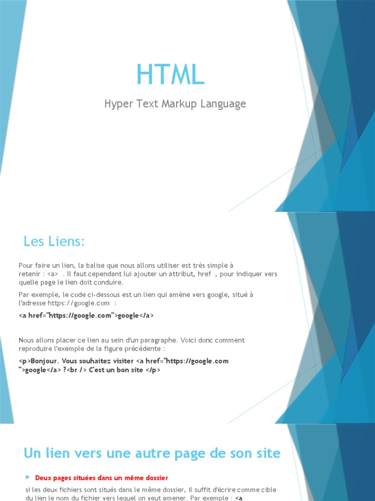 Cours HTML Tableau | PDF | Html | Langage de balisage