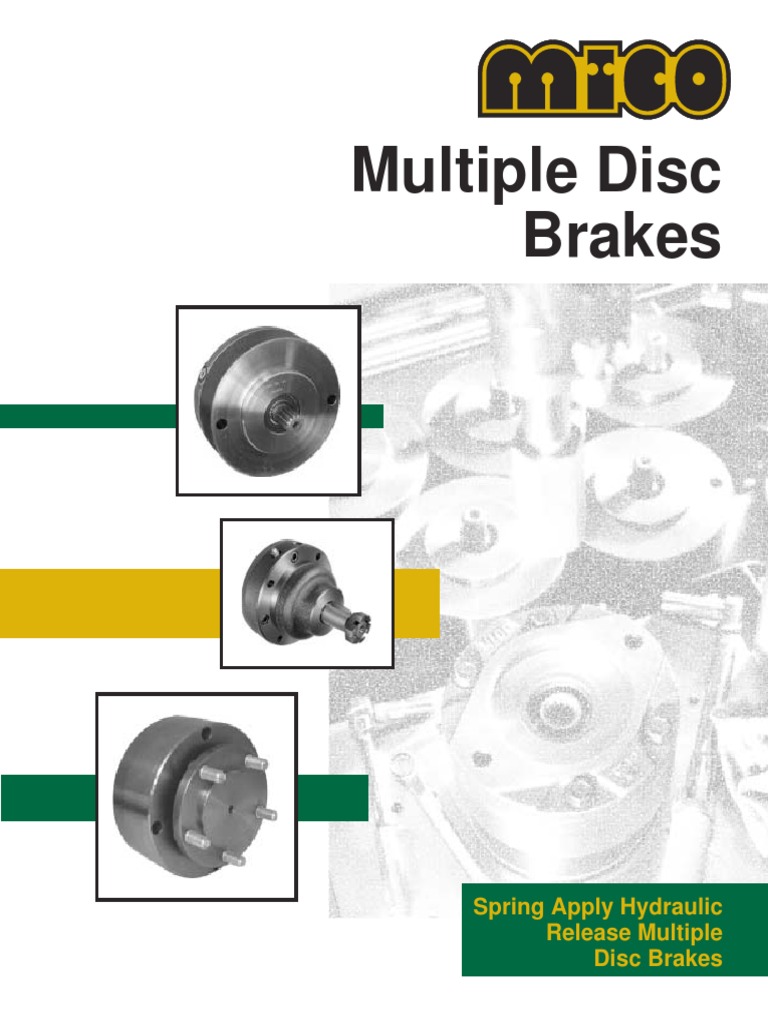 MICO multiple disk brake | PDF | Brake | Piston