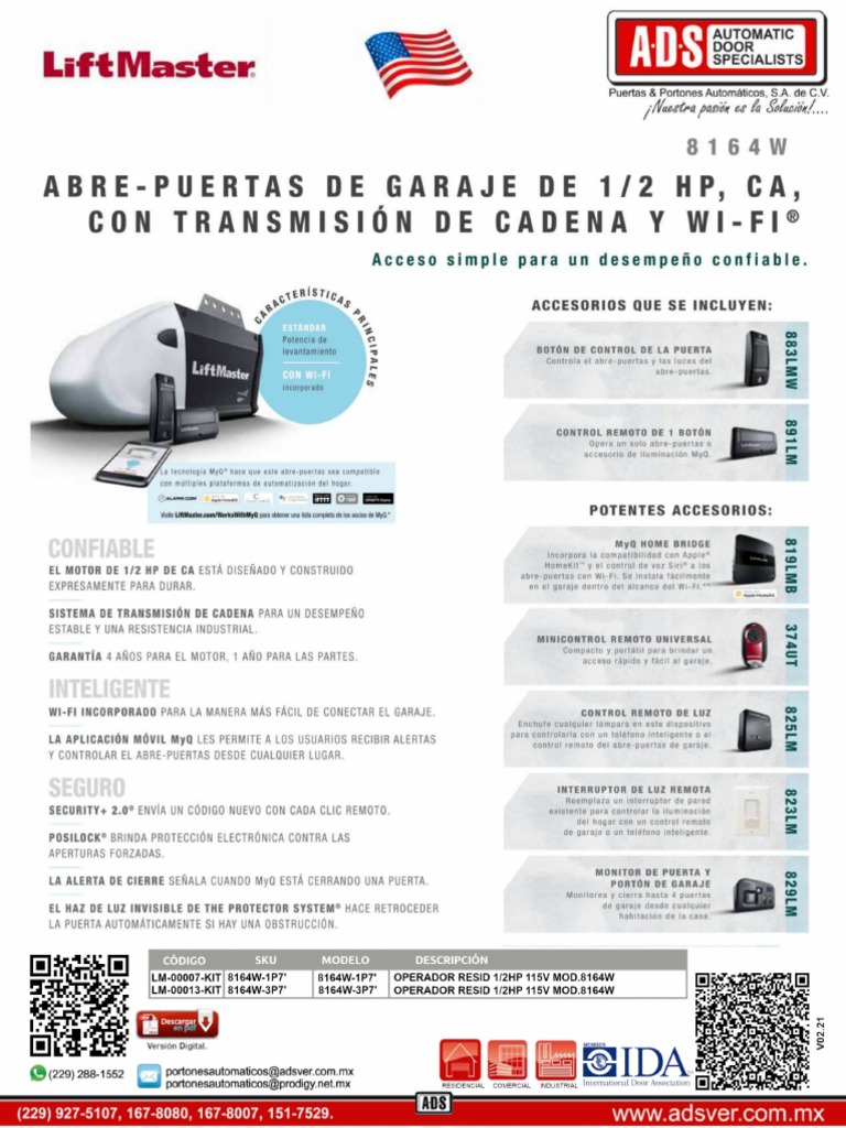 Catalogo Liftmaster Mod.8164w | PDF