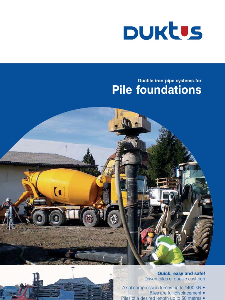 Pile Foundations: Driven Piles of Ductile Cast Iron | PDF | Deep ...