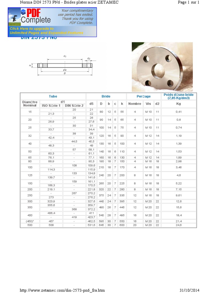 Zetamec DIN 2573 PN6 | PDF
