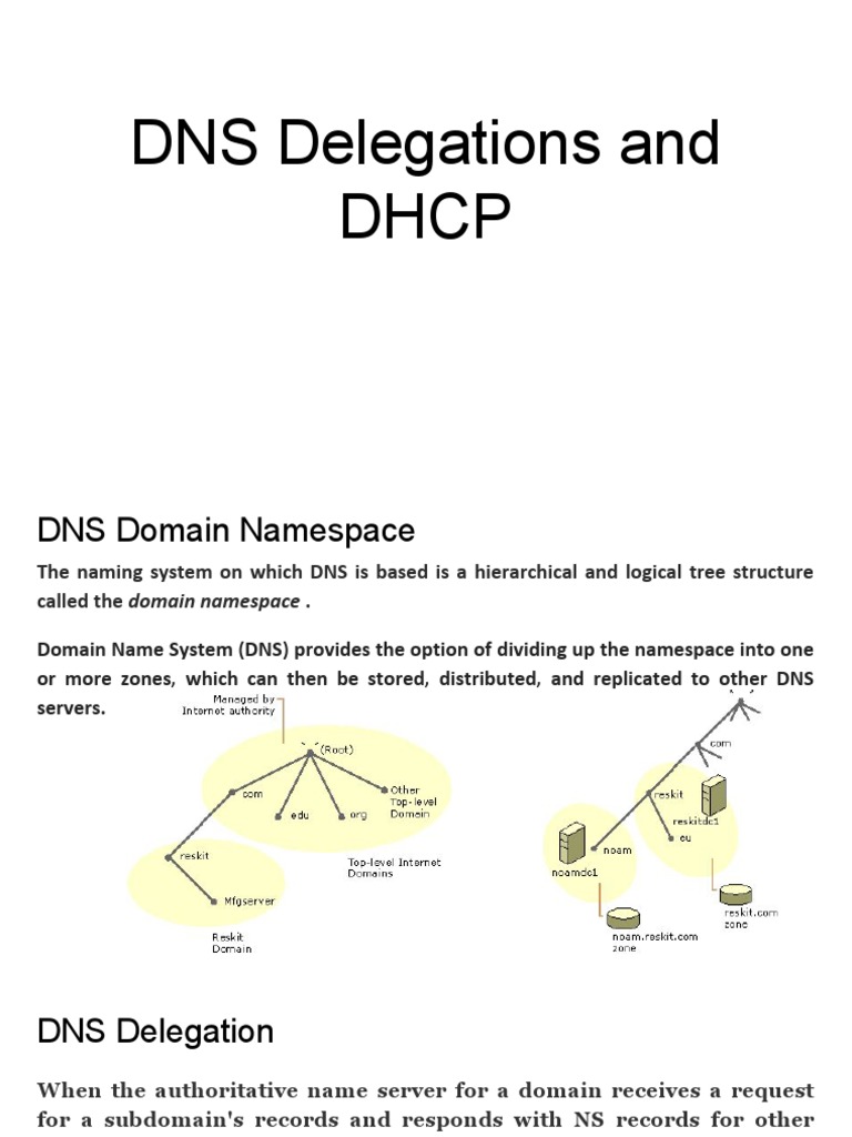 DNS Delegations and DHCP | PDF | Domain Name System | Ip Address
