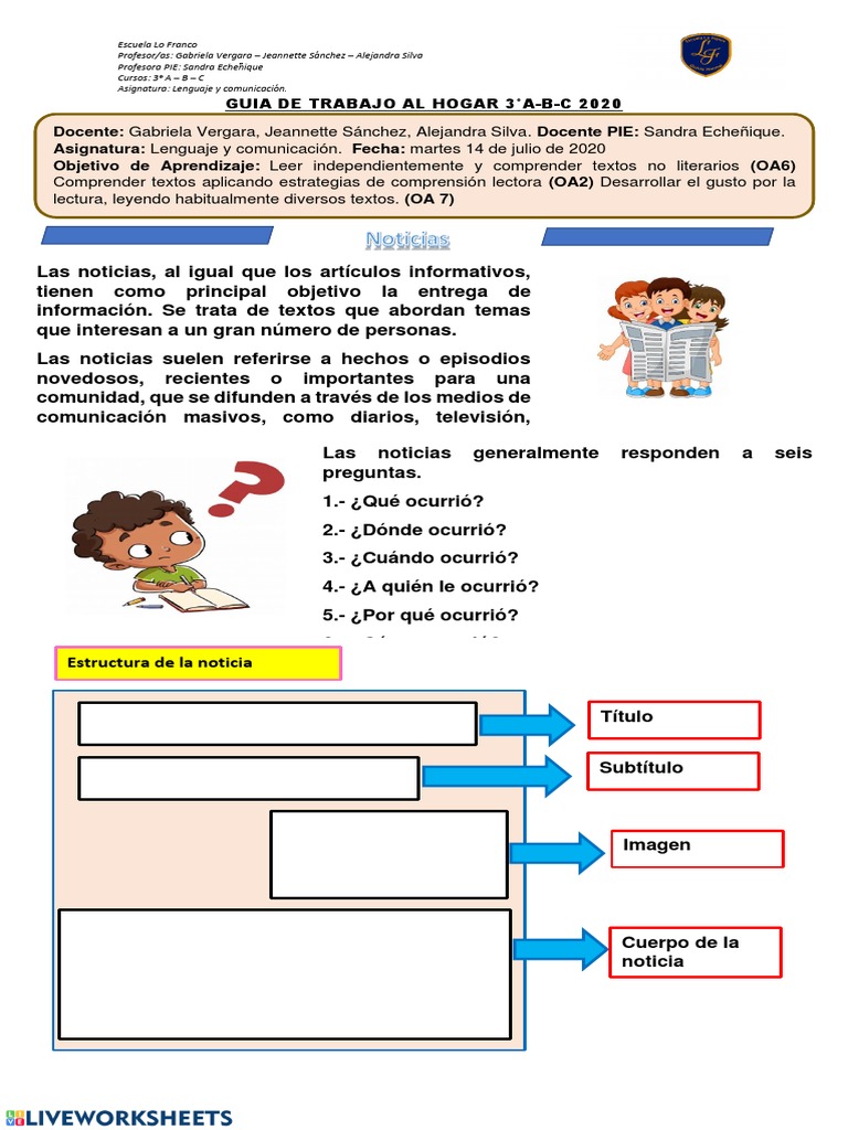 Hojas De Trabajo Para Leer Textos Informativos 15 Tipos De Textos Y