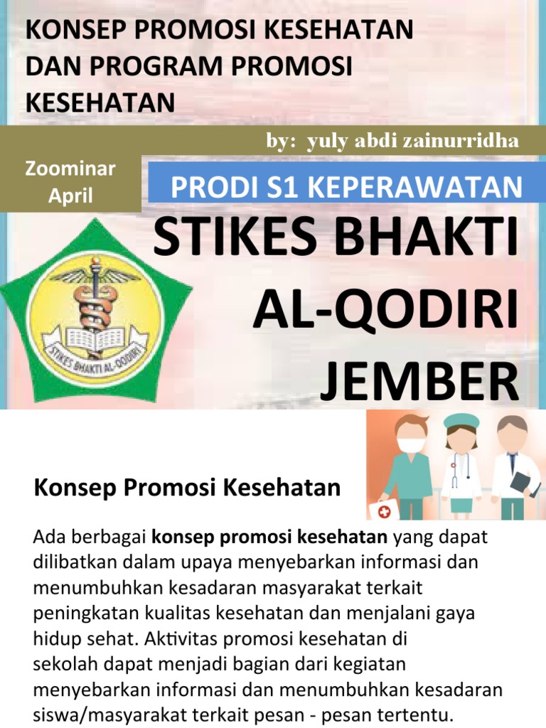 Konsep Promosi Kesehatan & Program Promkes | PDF