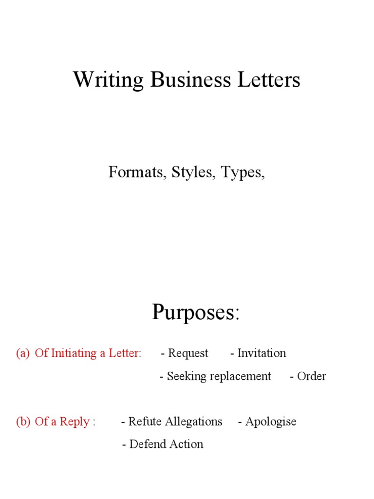 Writing Business Letters: Formats, Styles, Types | PDF | Cheque | Paragraph