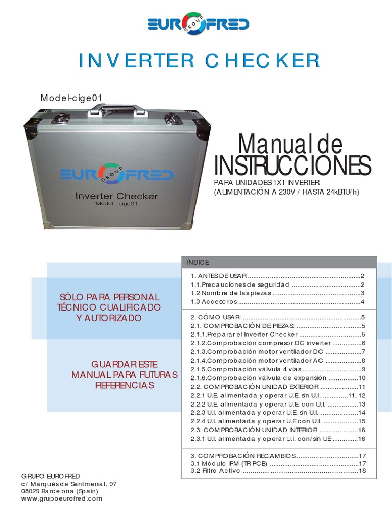 Inverter Checker Manual Instrucciones | PDF | Informática | Bienes ...