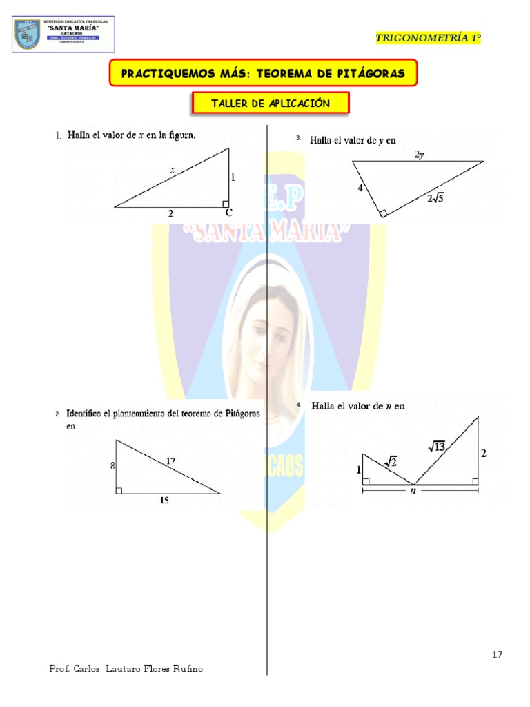 07 TR 1 Pract+ Teor Pitagoras | PDF