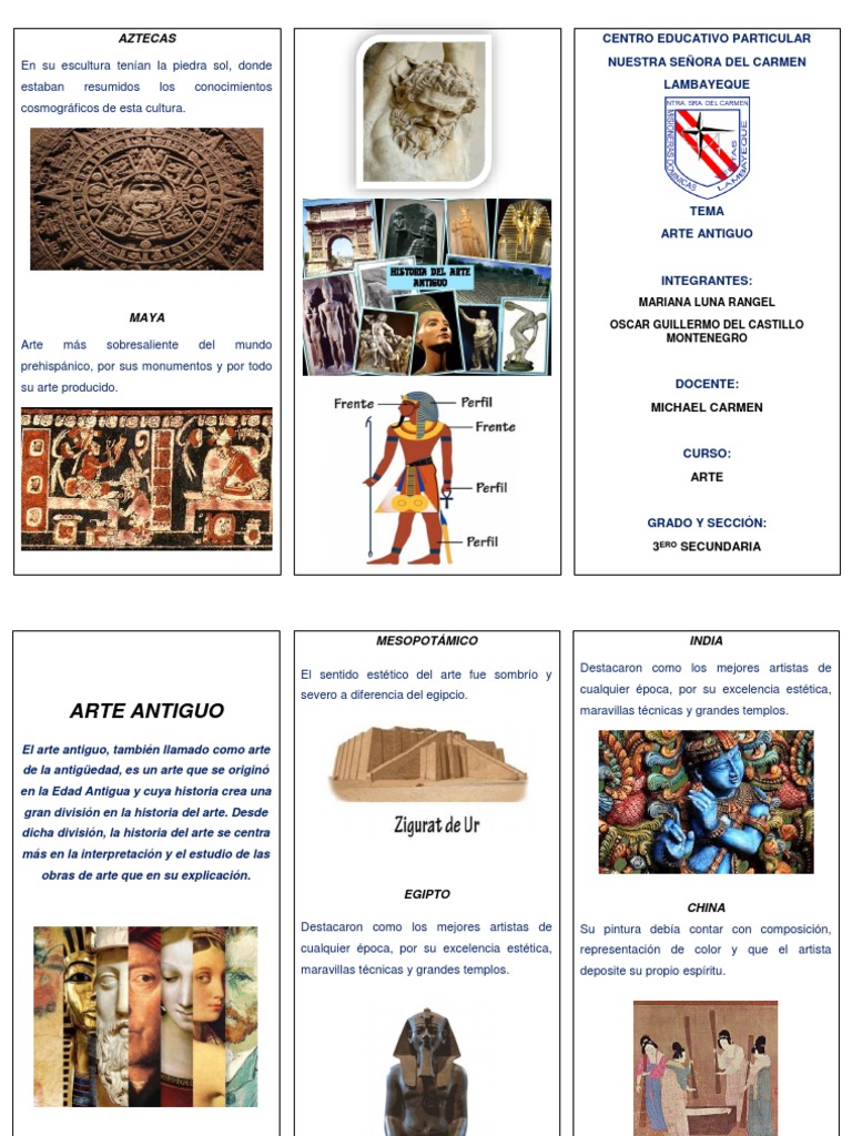 Triptico Arte Antiguo | PDF | Las artes | Estética