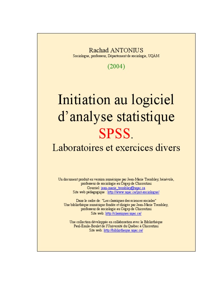 Initiation A SPSS Ver 2 | PDF | SPSS | Microsoft Word