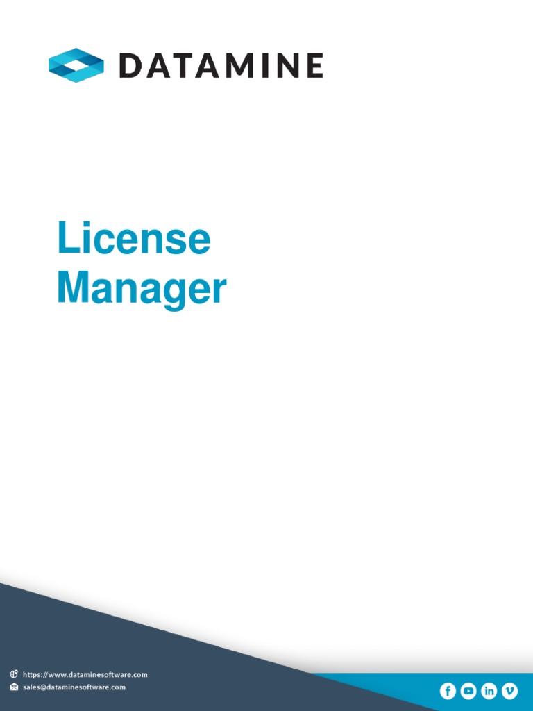 Datamine Software License Manager | PDF