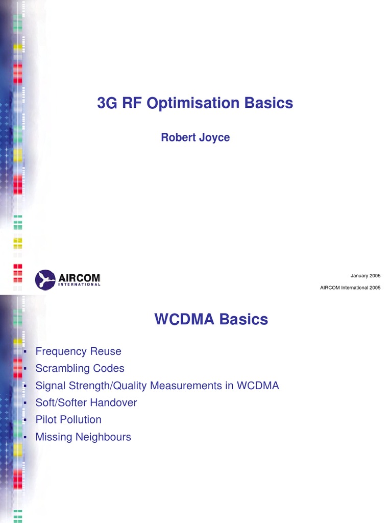 3g Optimization 1 | PDF | Duplex (Telecommunications) | Wireless