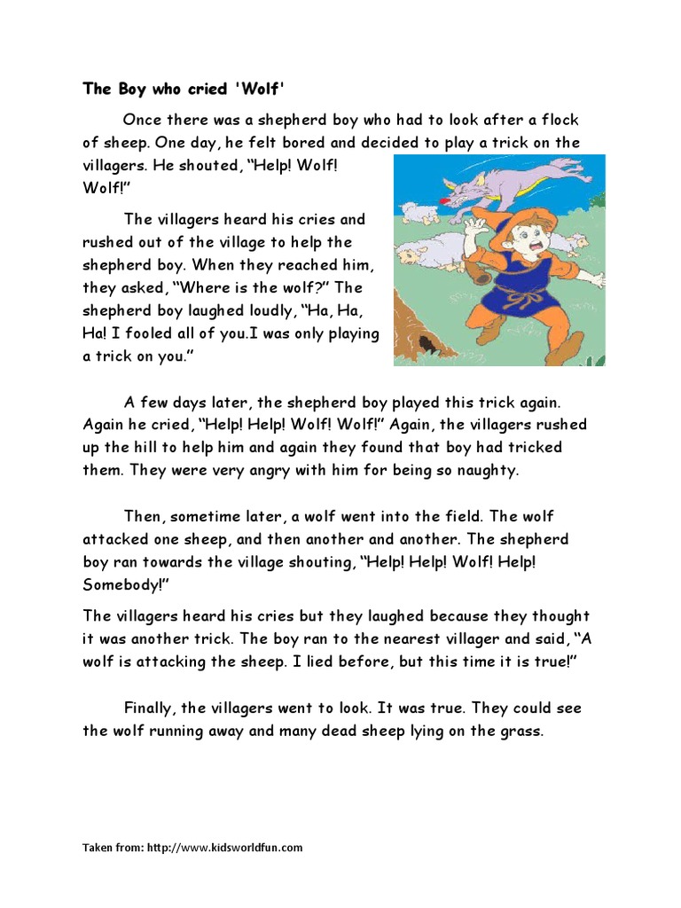 The Boy Who Cried 'Wolf' | PDF