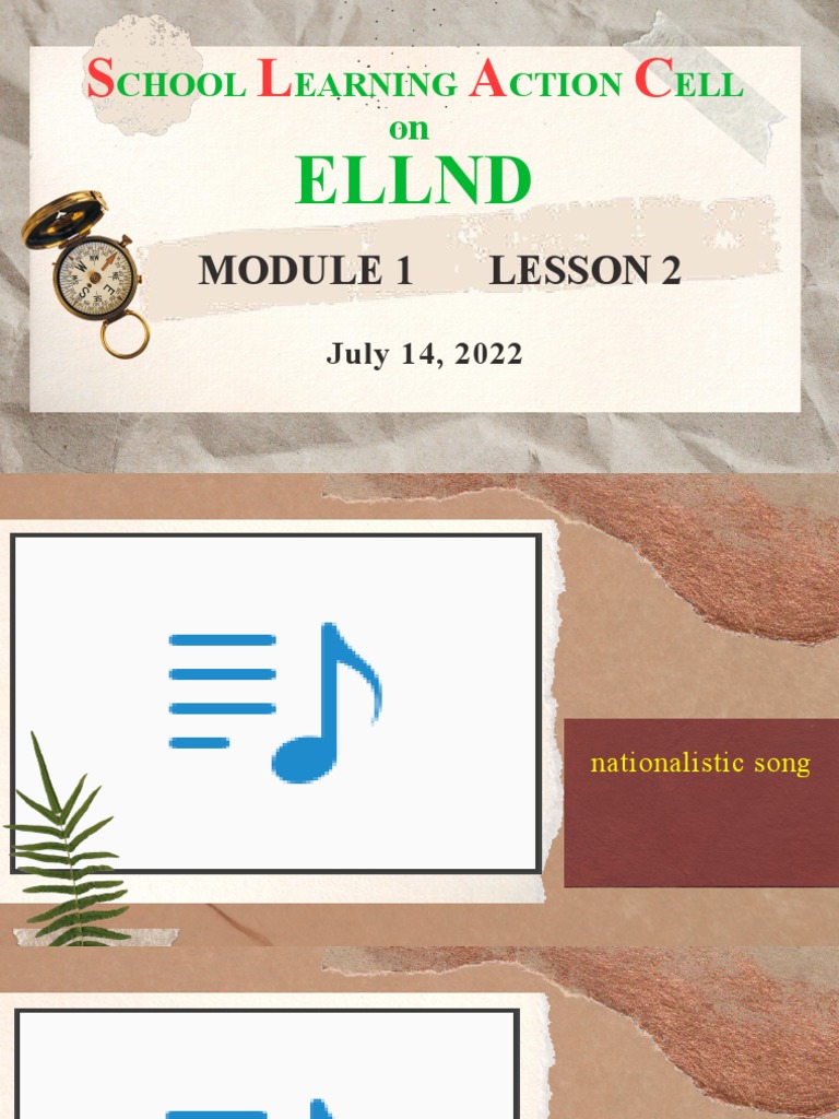 School Learning Action Cell On Ellnd Module 1 Lesson 2 | PDF | Reading ...