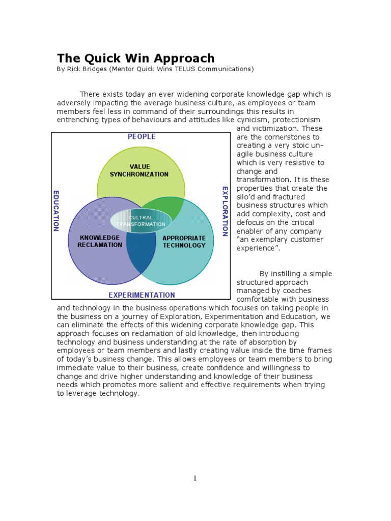 The Quick Win Approach to Eliminating Corporate Knowledge Gaps | PDF ...