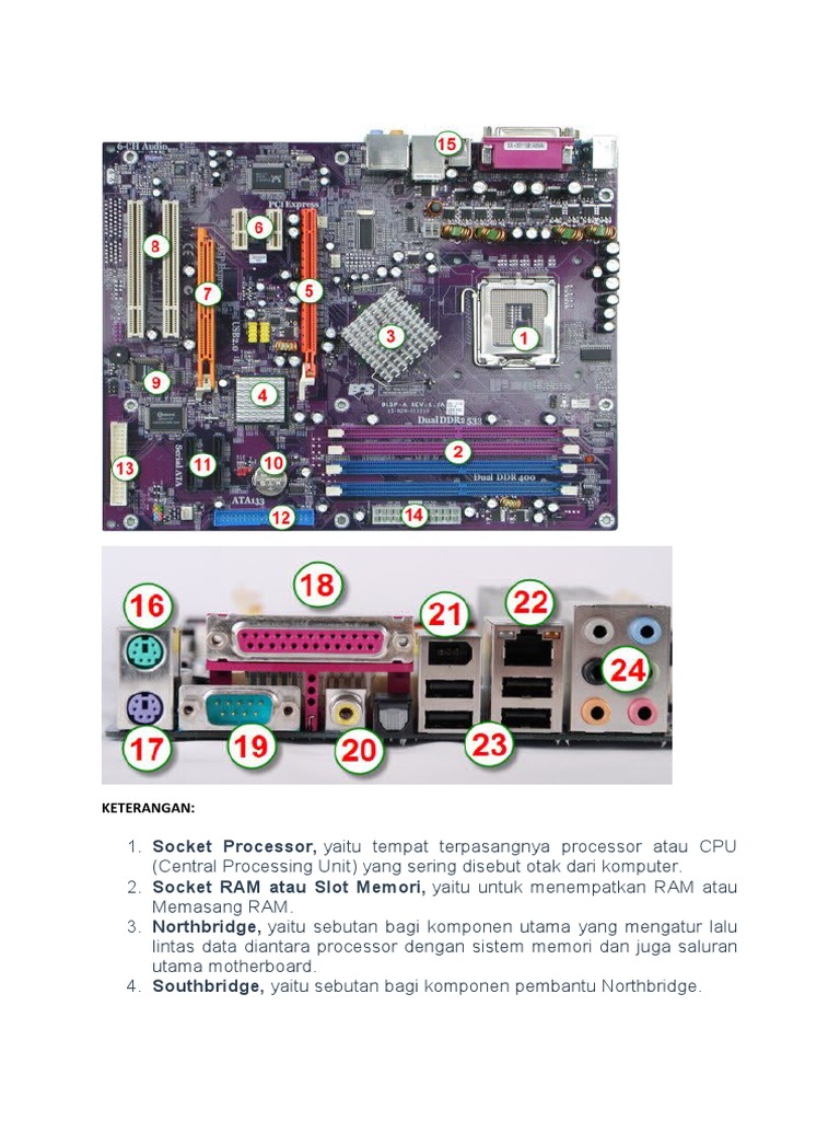 Komponen Utama pada Motherboard | PDF | Game & Aktivitas | Komputer