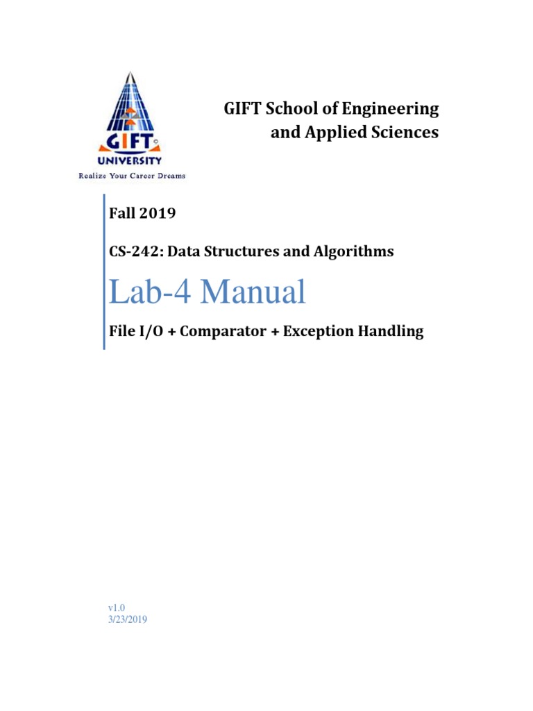 (Lab-4 Manual) CS-204-DSA | PDF | Method (Computer Programming) | Class (Computer Programming)