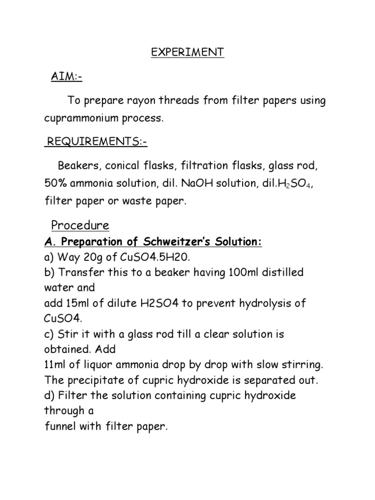 Experiment 1 | PDF | Filtration | Precipitation (Chemistry)