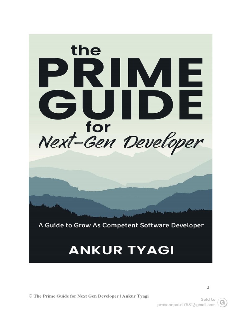 The Prime Guide For Next Gen Developer - Sample | PDF | Mentorship | Expert