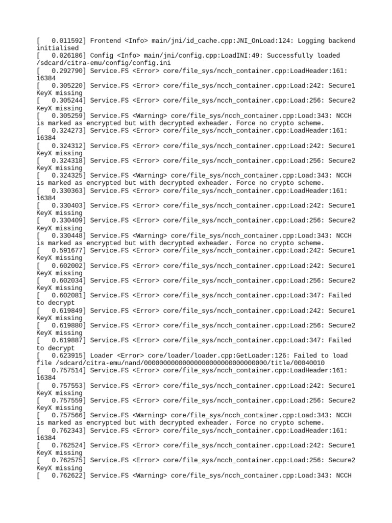 Citra Log | PDF | Encryption | System Software