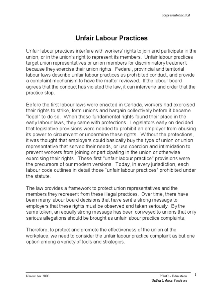 Q7 Unfair Labour Practices | PDF | Unfair Labor Practice | Trade Union