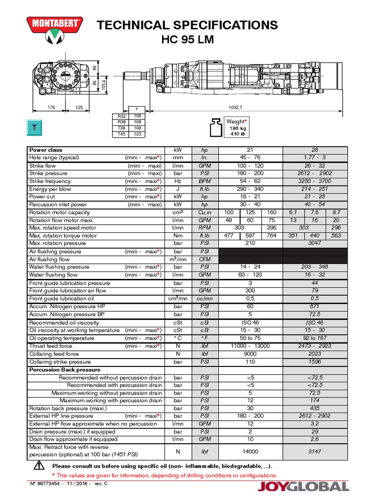 Technical Specifications: HC 95 LM | PDF | Viscosity | Metrology