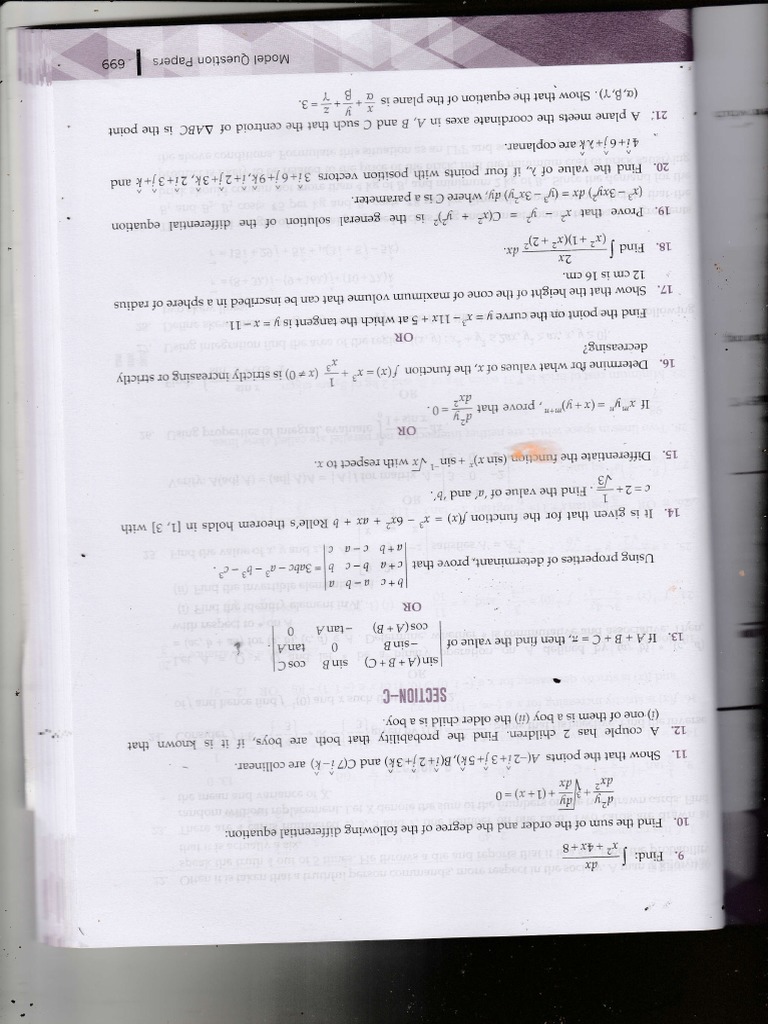 XII Sample Papper - 1-2-2018-19 | PDF