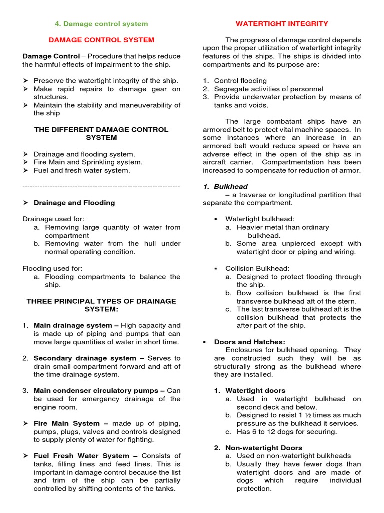 Damage Control System | PDF | Fires | Firefighting