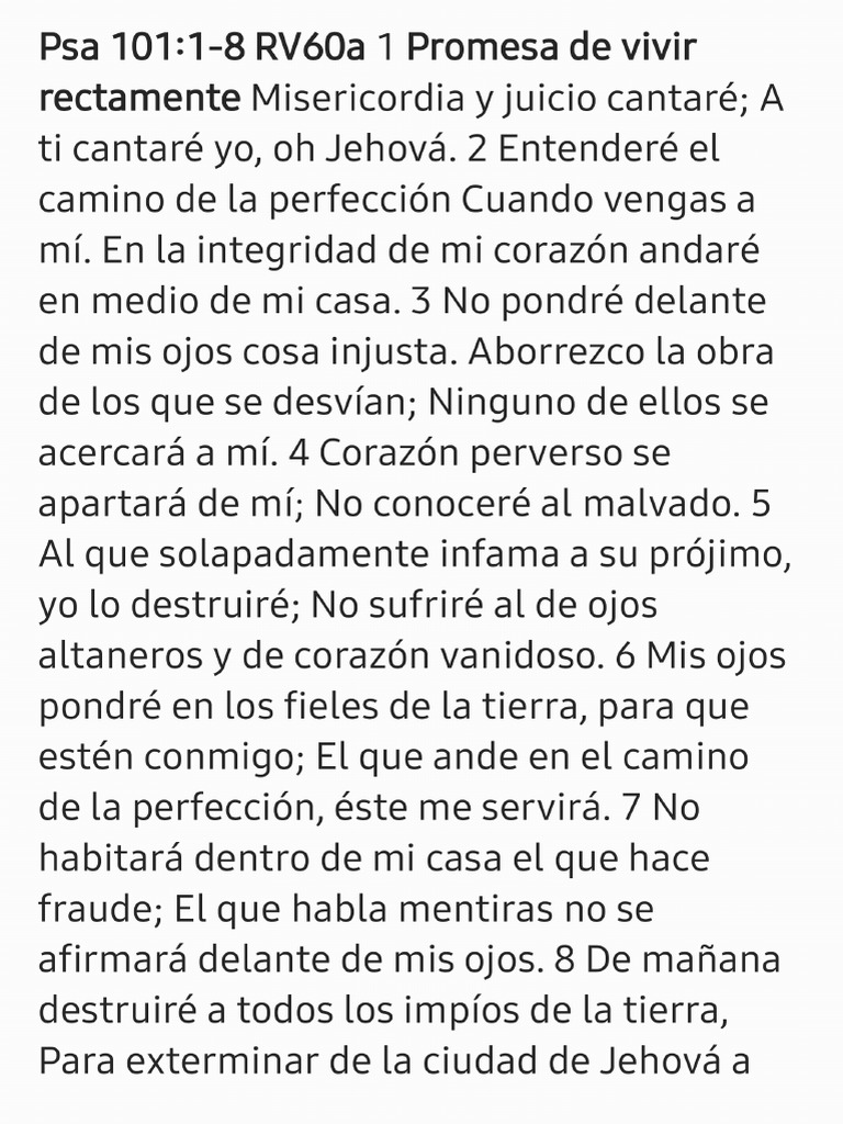 Salmo 101 Del 1 Al 8 | PDF